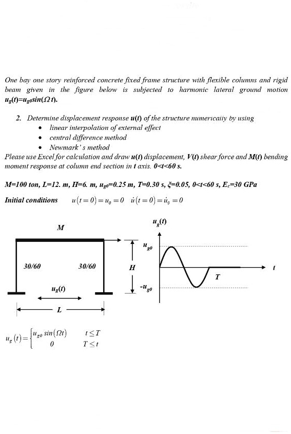 SOLVED: One bay 012 Story reinforced concrete framed structure with ...