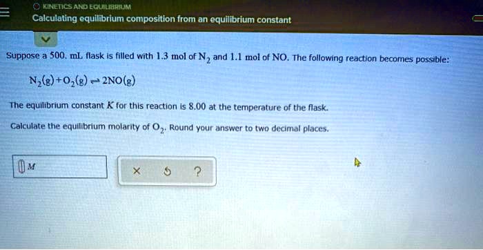 caneticsardecuuariun calculating equilibrium composition from an equilibrium constant suppose ...