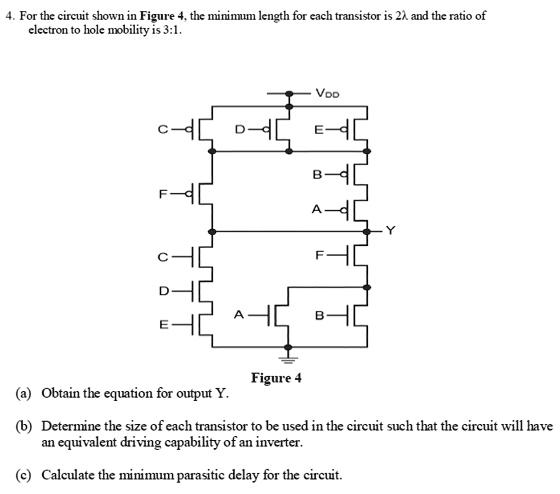 4. For the circuit shown in Figure 4, the minimum length for...