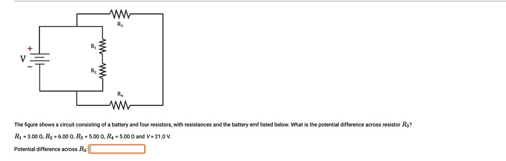 SOLVED: The figure shows a circuit consisting of a battery and four ...