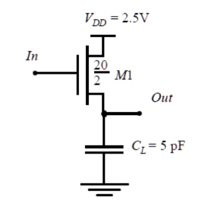 an nmos transistor is used to charge a large capacitor as shown in ...