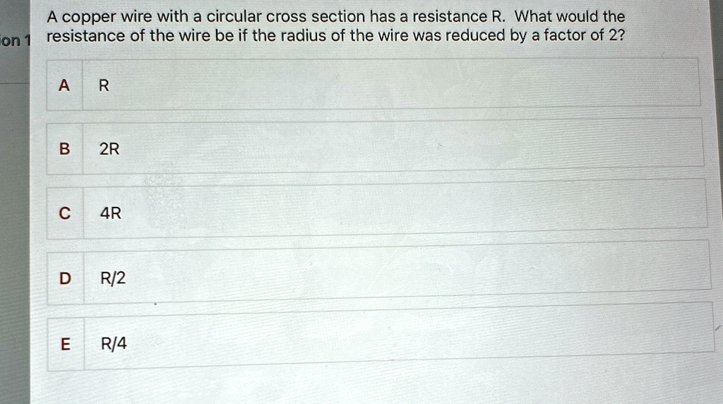 a copper wire with a circular cross section has a resistance r what ...