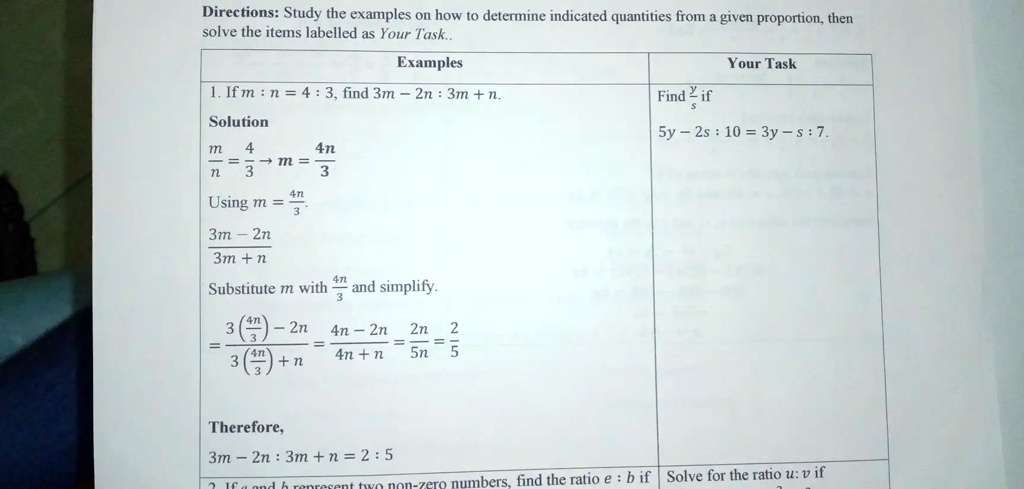 Directions: Study the examples on how to determine indicated quantities ...