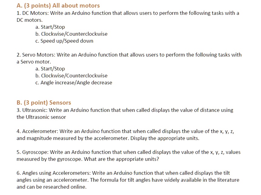 Solved A 3 Points All About Motors 1 Dc Motors Write An Arduino 1955