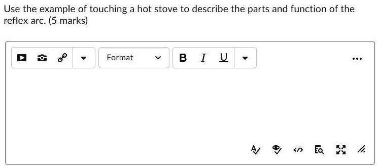 SOLVED: Use the example of touching a hot stove to describe the parts ...