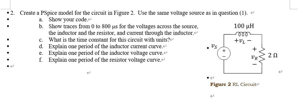 Solved Create A Pspice Model For The Circuit In Figure 2 Use The Same 3814
