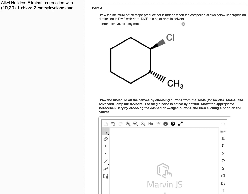 SOLVED: Alkyl Halides: Elimination reaction with (1R,2R)-1-chloro-2 ...