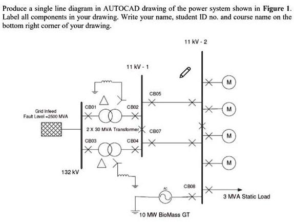 VIDEO solution: Draw and produce a single-line diagram using AutoCAD ...
