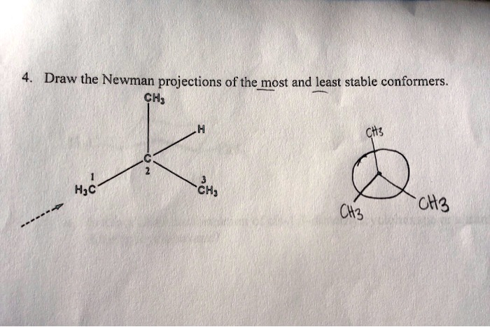 SOLVED: Draw the Newman projections of the most and least stable conformers: CH3-CH2-CH2-CH3