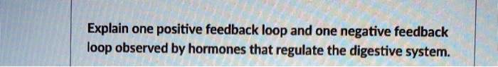 SOLVED:Explain one positive feedback loop and one negative feedback ...
