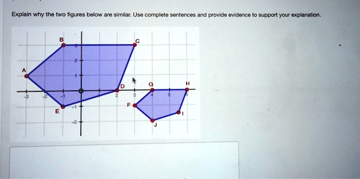 Explain why the two figures below are similar: Use complete sentences provide evidence support ...