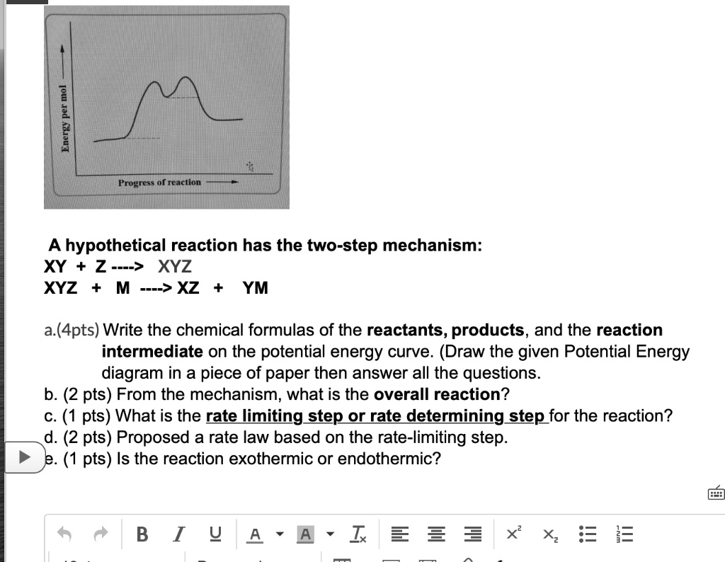 SOLVED:1 Progress of reaction hypothetical reaction has the two-step ...