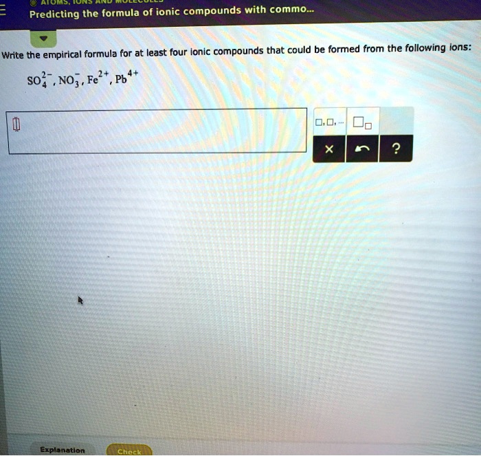 Predicting the formula of ionic compounds with commo … - SolvedLib