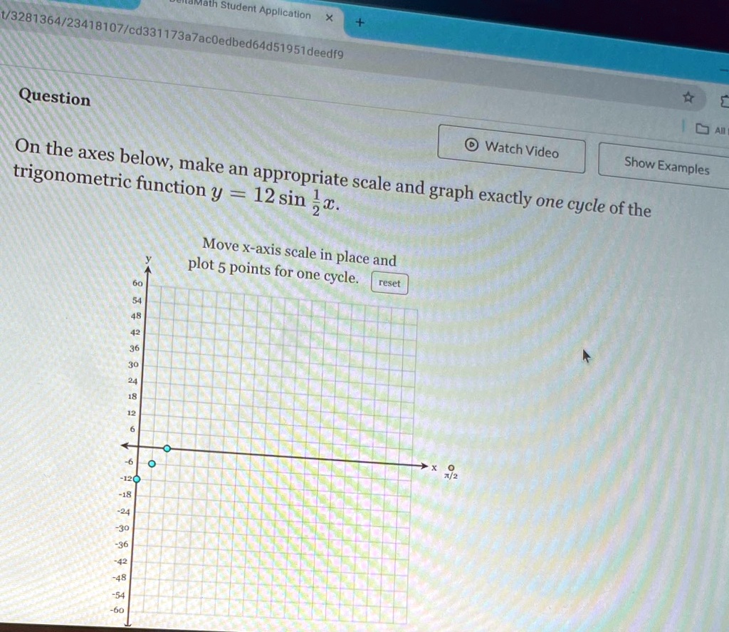 Math Student Application Question On the axes below, make an ...