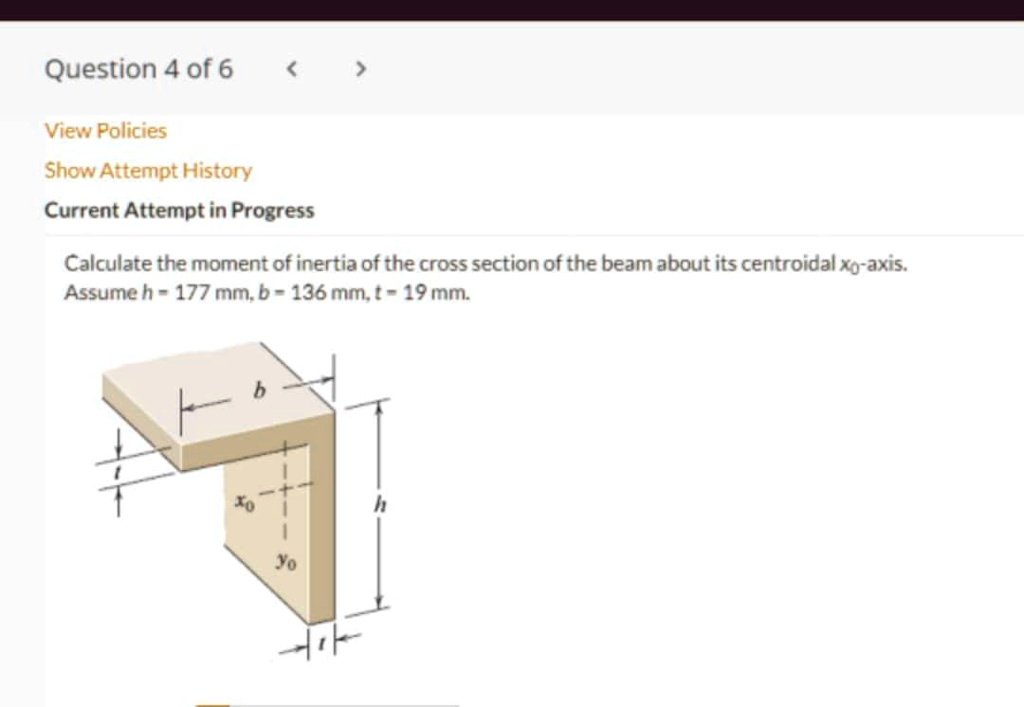 Question 4 of 6 View Policies Show Attempt History Current Attempt in Progress Calculate the ...
