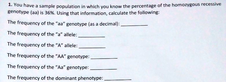 1. You have a sample population in which you know the percentage of the ...