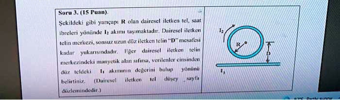 circular conductor wire with radius r carries current i2 clockwise as shown in the figure the ...