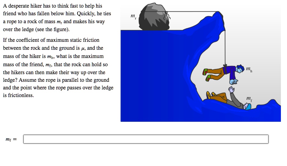 a desperate hiker has to think fast to help his friend who has fallen ...