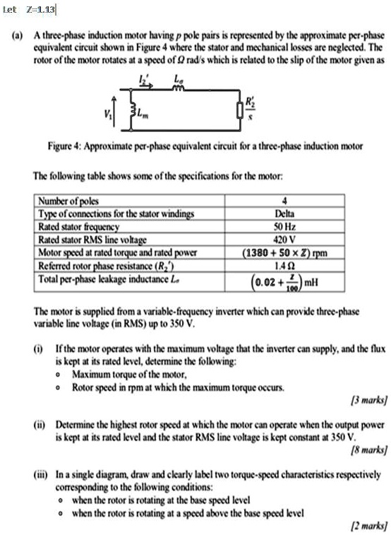 letz113 aa three phase induction motor having p pole pairs is represented by the approximate per ...