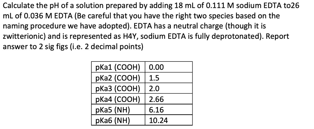 SOLVED: Calculate the pH of a solution prepared by adding 18 mL of 0. ...