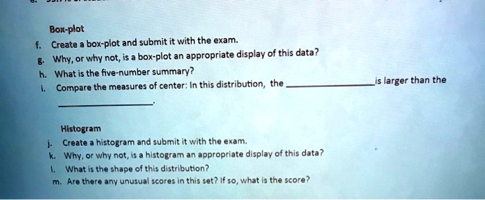 Solvedbox Plot Create Box Plot And Submit It With The Exam Why Or 9211