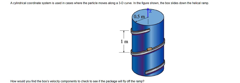 A cylindrical coordinate system is used in cases where the particle ...