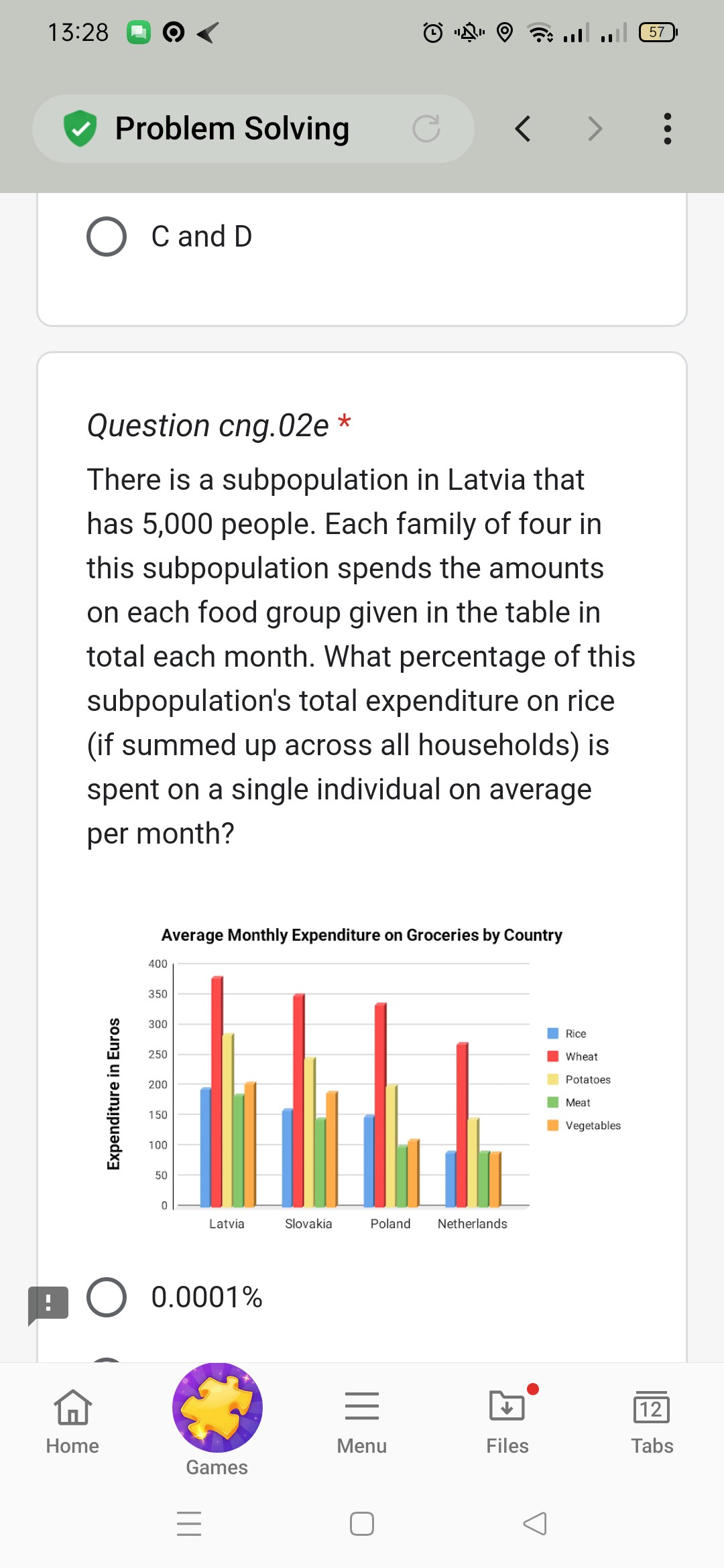 [GET ANSWER] 13: 28 Problem Solving C and D Question cng.02e * There is ...