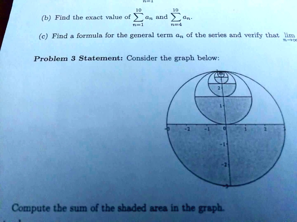 SOLVED:10 10 (6) Find the exact value of an and an" n = n=4 (c) Find ...