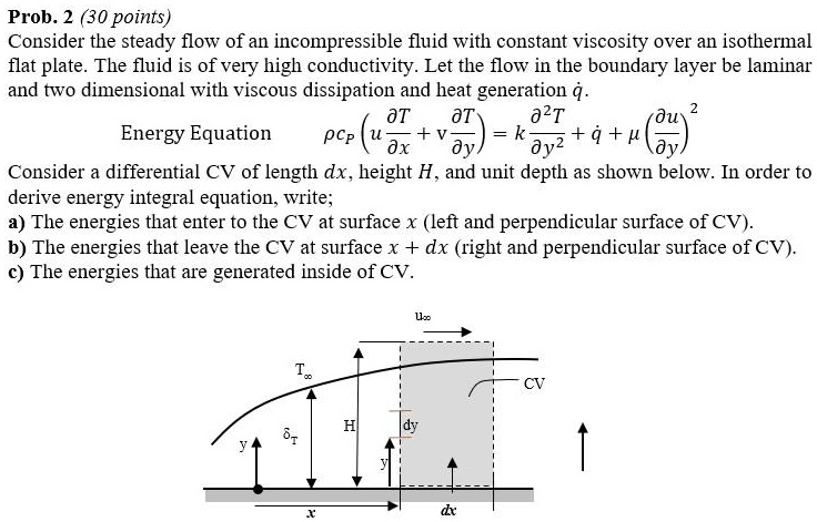 SOLVED: Consider the steady flow of an incompressible fluid with ...