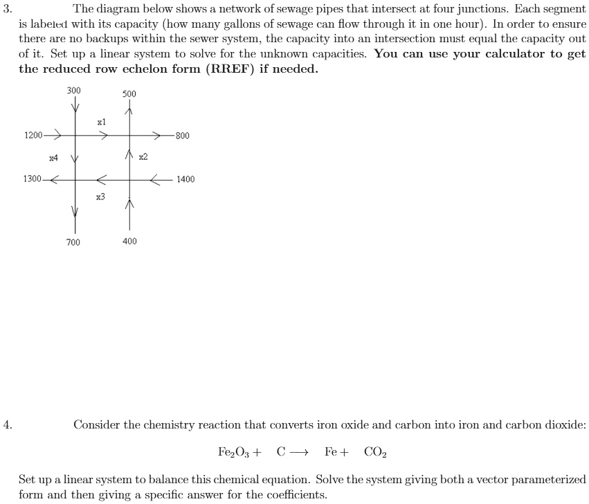 SOLVED: The diagram below shows a network of sewage pipes that ...