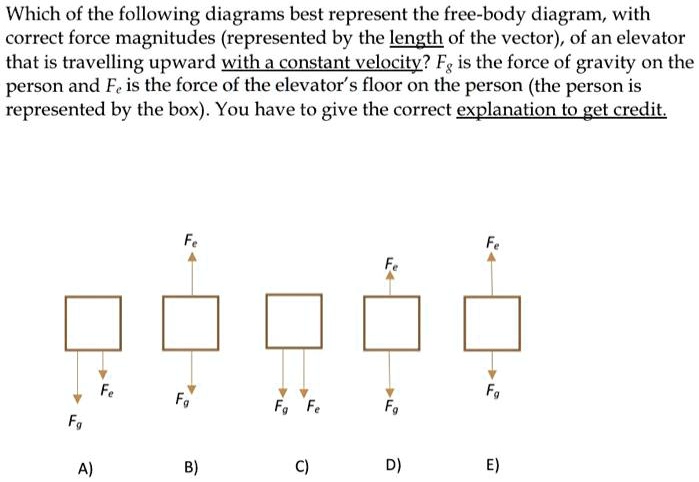 which of the following diagrams best represent the free body diagram ...