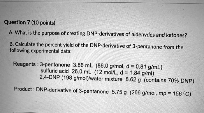 SOLVED: Question 7 (10 points) A What is the purpose of creating DNP ...