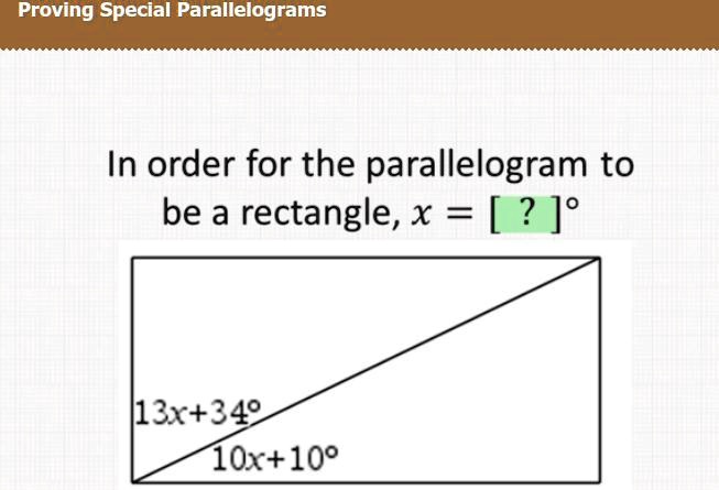 SOLVED:'Please help me out if you can! Proving Special Parallelograms ...
