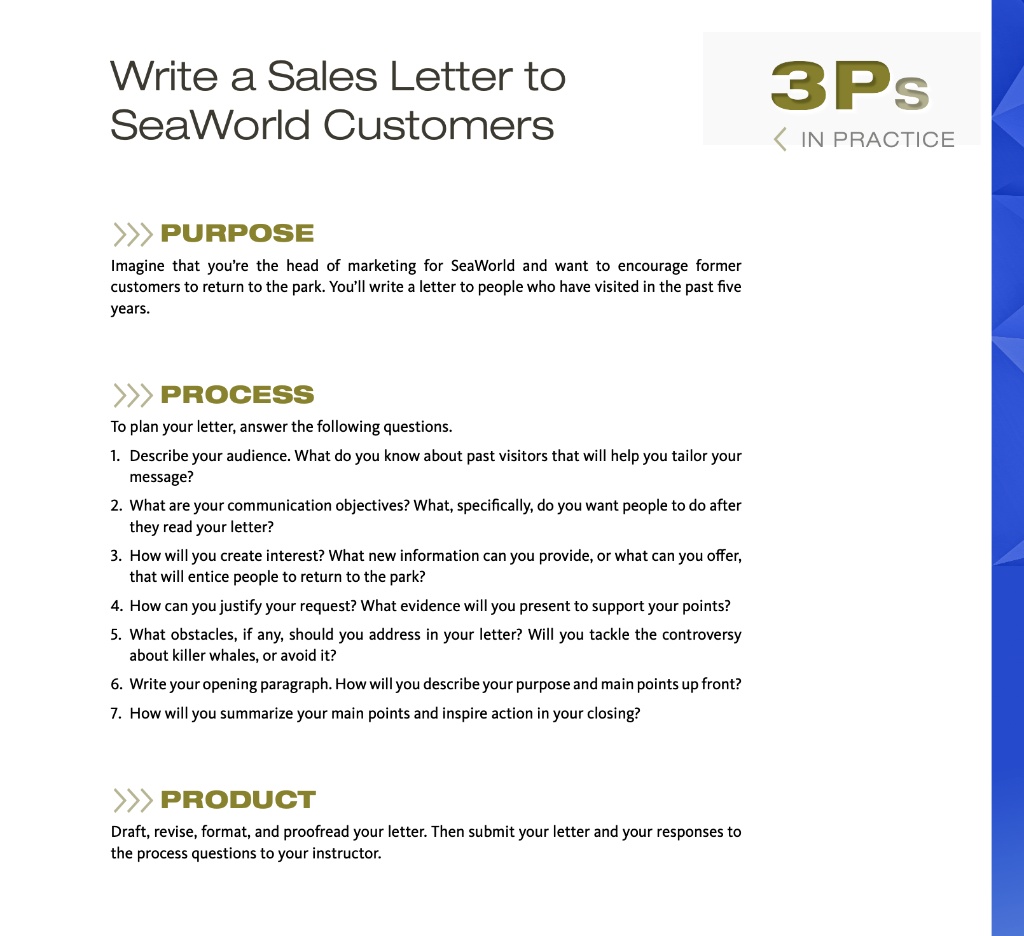 SOLVED: Text: Read Newman Chapter 7. Review The 3Ps in Action. Complete the 3Ps in Practice ...