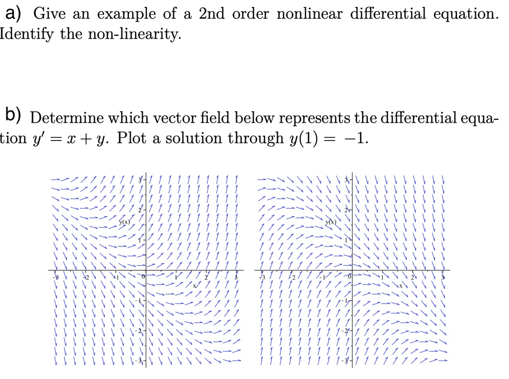 a give an example of a znd order nonlinear differential equation ...