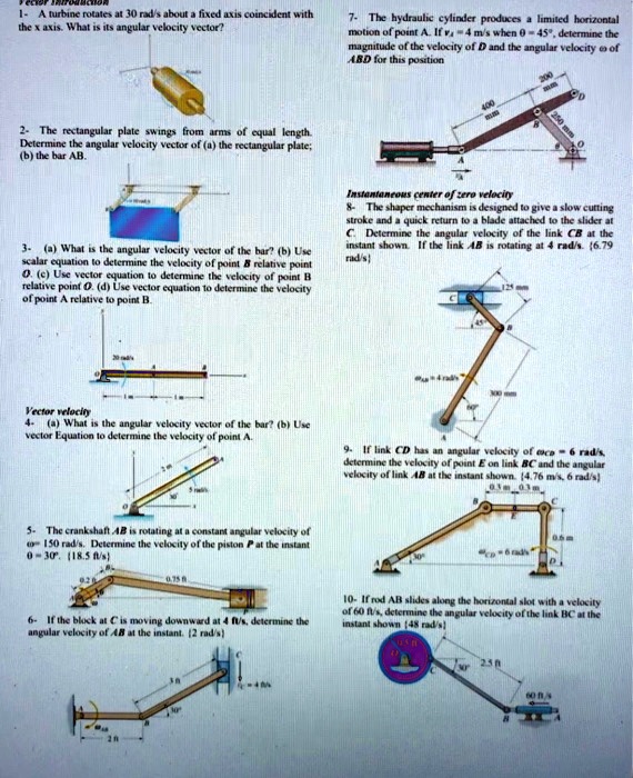 SOLVED: A turbine rotates at 30 rad/s about a fixed axis coincident ...