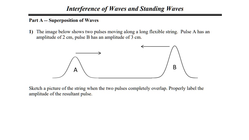 interference of waves and standing waves part a superposition of waves ...