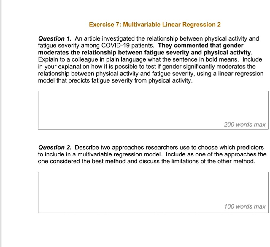 SOLVED: please explain in detail in plain language Exercise 7 ...
