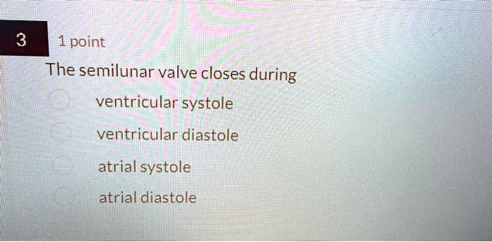 VIDEO solution: The semilunar valve closes during ventricular systole ...