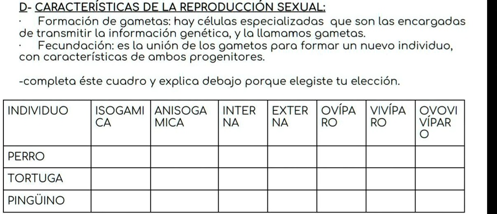 SOLVED: ¿Alguien me explica que tengo que hacer? D- CARACIERISIICAS ...