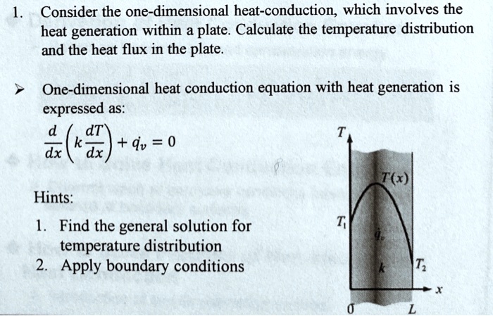 SOLVED: Consider the one-dimensional heat-conduction, which involves ...