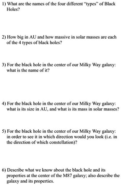 SOLVED: 1) What are the names of the four different "types" of Black ...