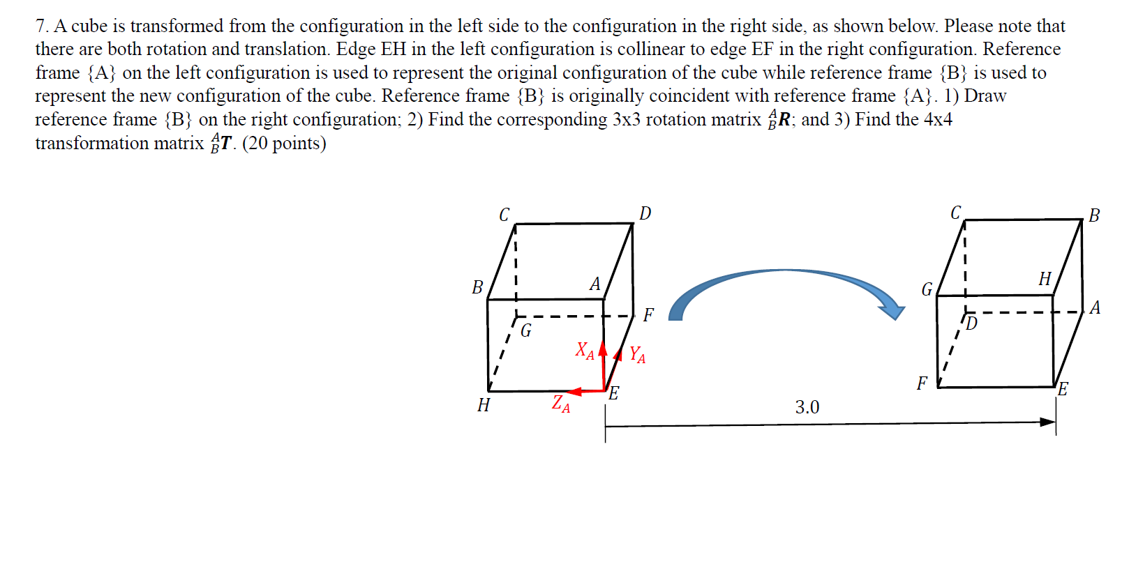 SOLVED: 7. A cube is transformed from the configuration in the left side to the configuration in ...