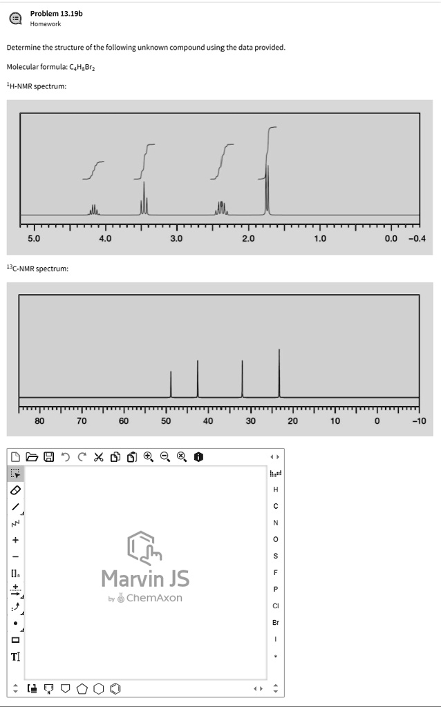 SOLVED: Determine the structure of the following unknown compound using the data provided ...