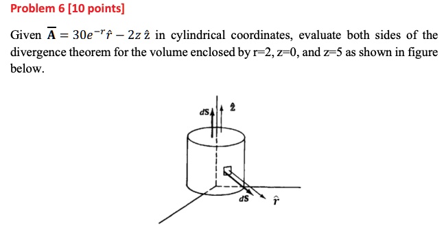 problem 6 10 points given a 30e rf 2z 2 in cylindrical coordinates ...