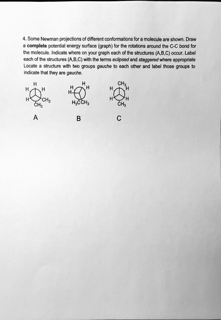 SOLVED:Some Newman projections of different conformations for a ...