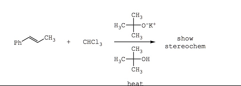 SOLVED: CH3 Hyc–o-kt CH3 show CHCl3 stereochem CH3 HyC-|-OH CH3 CH3 Ph" heat