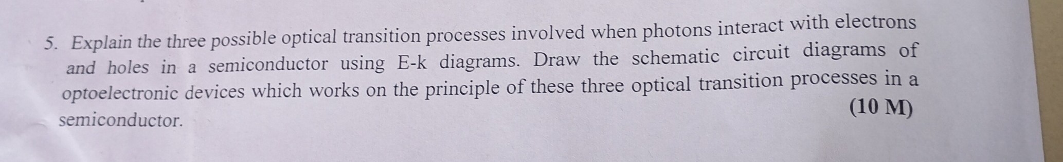 5 explain the three possible optical transition processes involved when ...