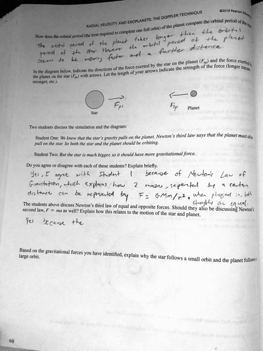 SOLVED: 02014 Pe RADIAL VELOCITY AND EXOPLANETS: THE DOPPLER TECHNIQUE ...