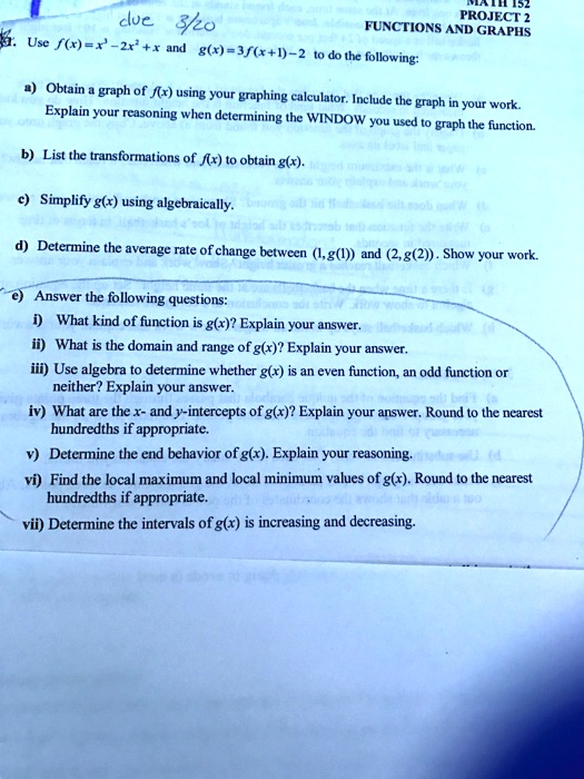 SOLVED:due %/20 Use f()=r 2r'+r and g(*) =3f(r+h) - PROJECT FUNCTIONS ...